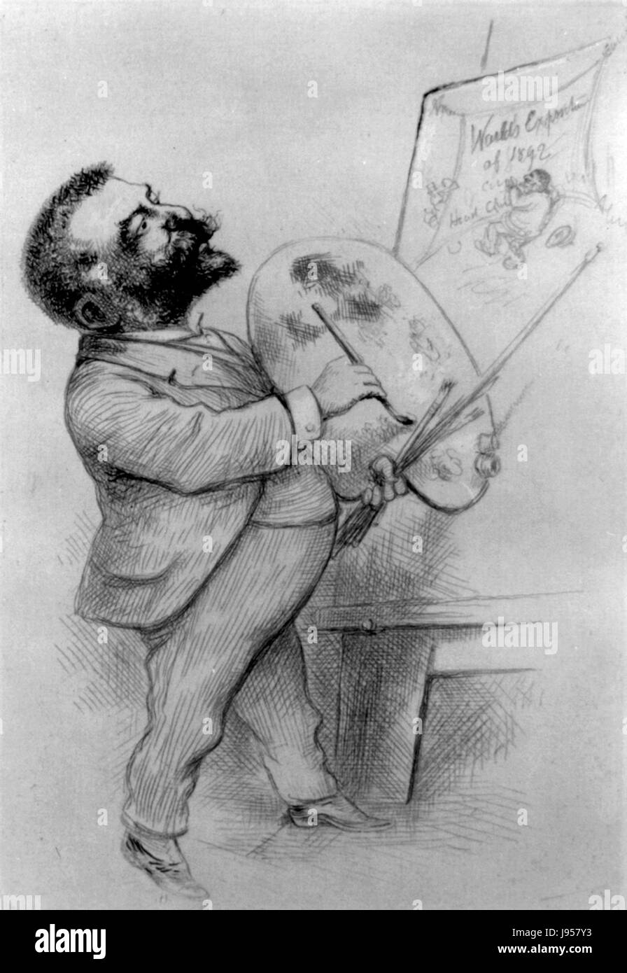 Thomas Nast self portrait cph.3a00742 Stock Photo - Alamy