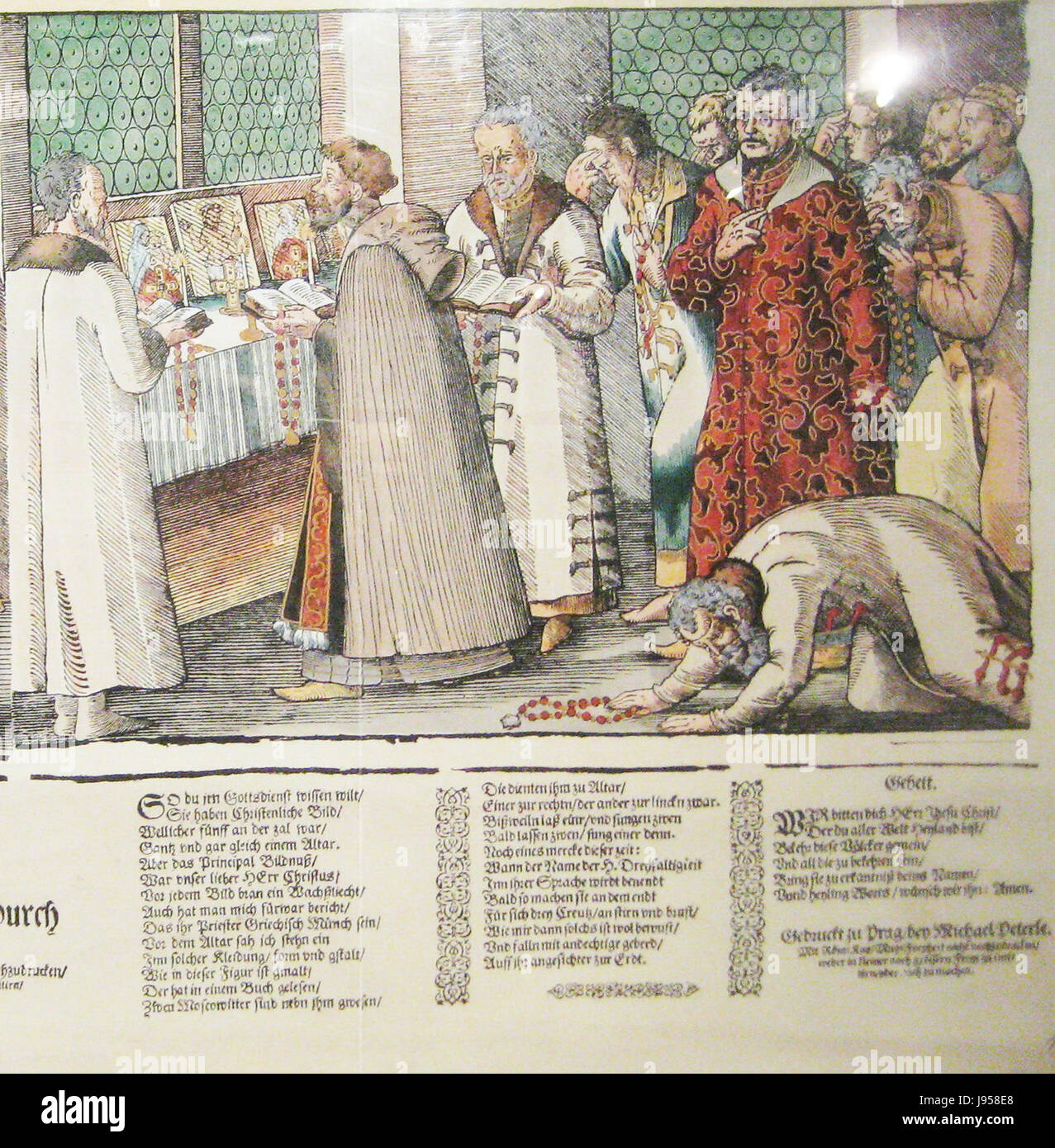 An engraving from 1576 depicting the Russian embassy to Europe. The ...