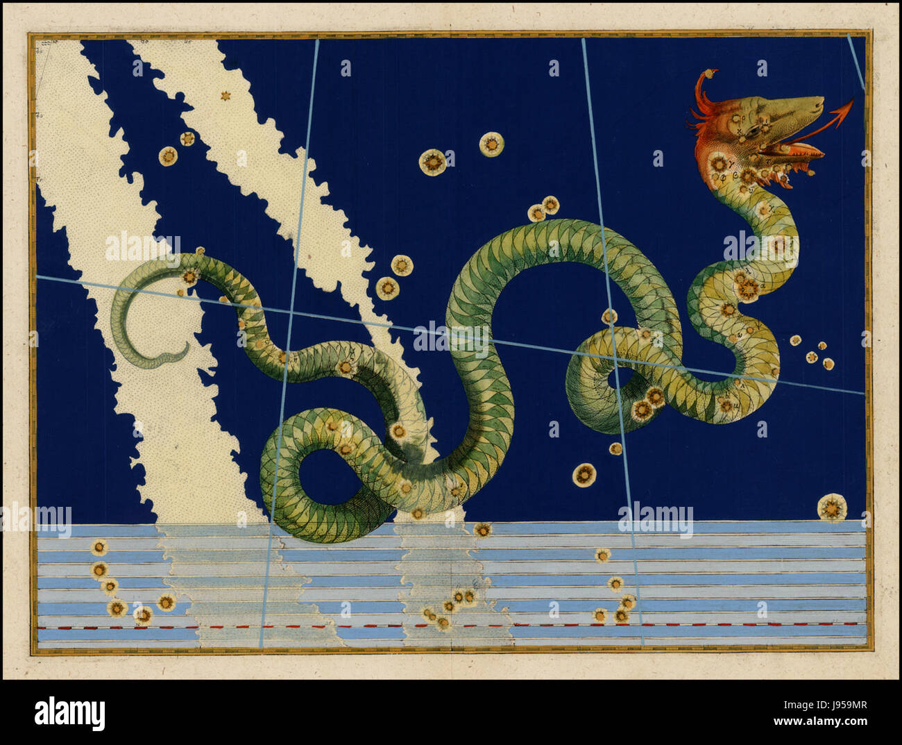Uranometria 1624 Serpens Stock Photo - Alamy