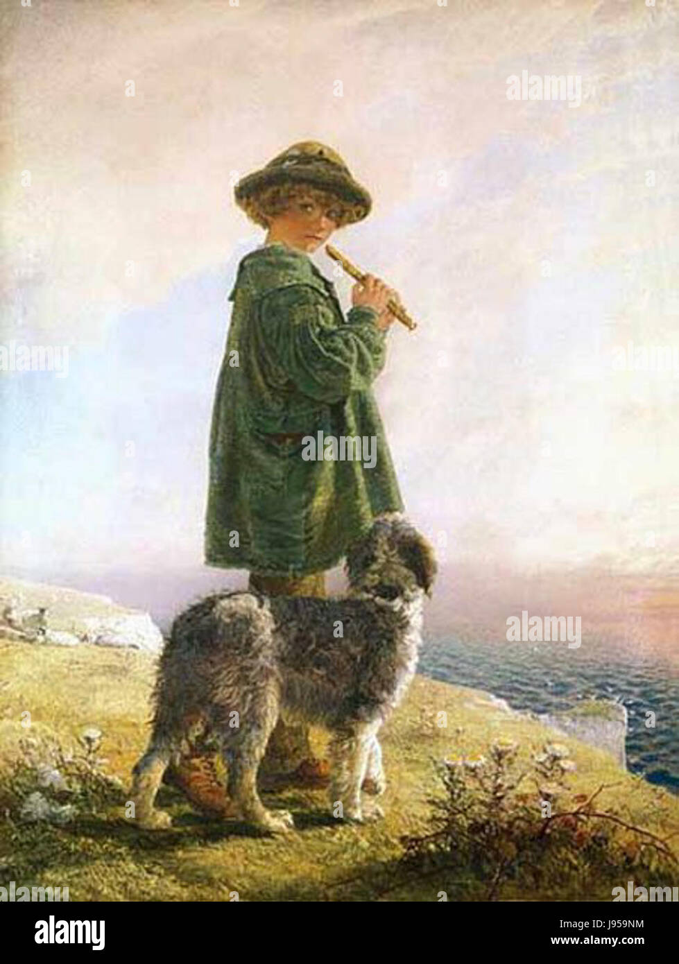 The Piping Shepherd is a painting by Alfred Downing Fripp, depicting a ...