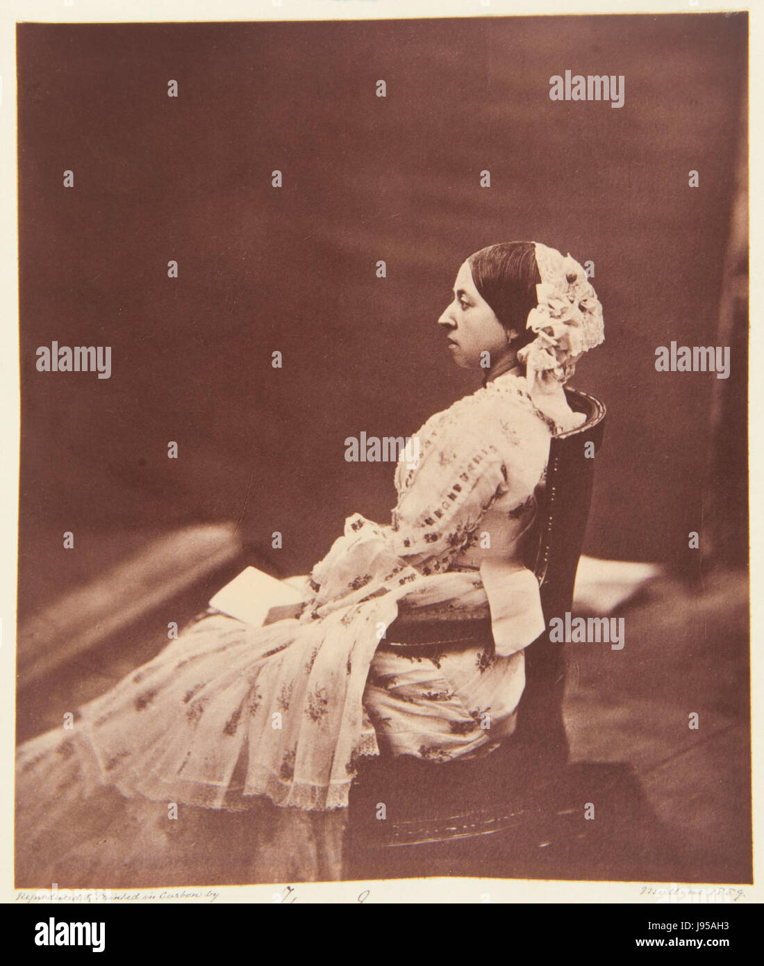 A portrait of Queen Victoria, the monarch of the United Kingdom from ...