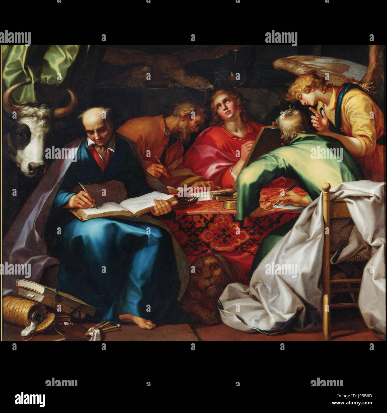 Abraham Bloemaertâ€™s painting 'The Four Evangelists' depicts the four ...