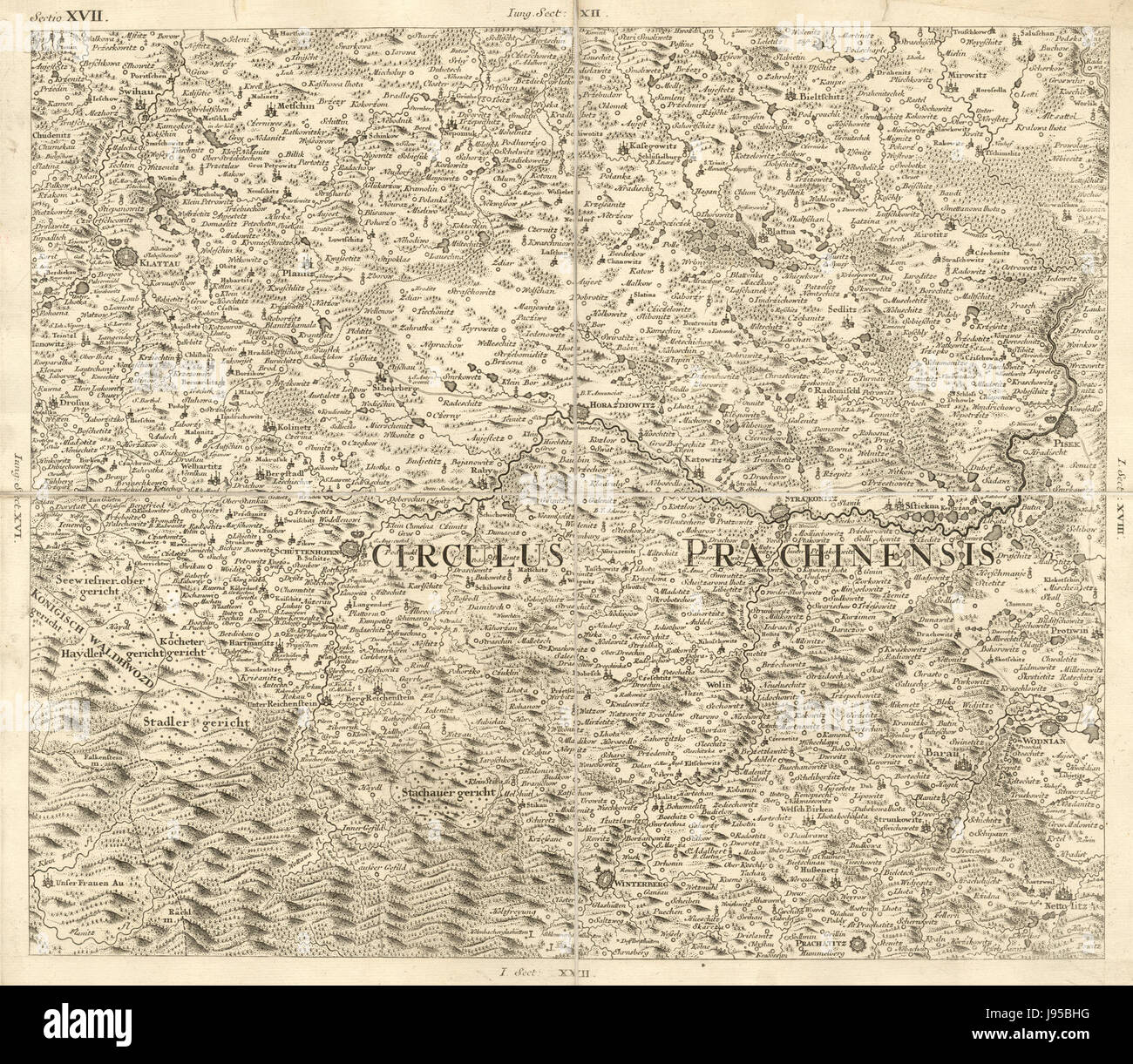 Mullerova mapa Cech 17 Stock Photo - Alamy