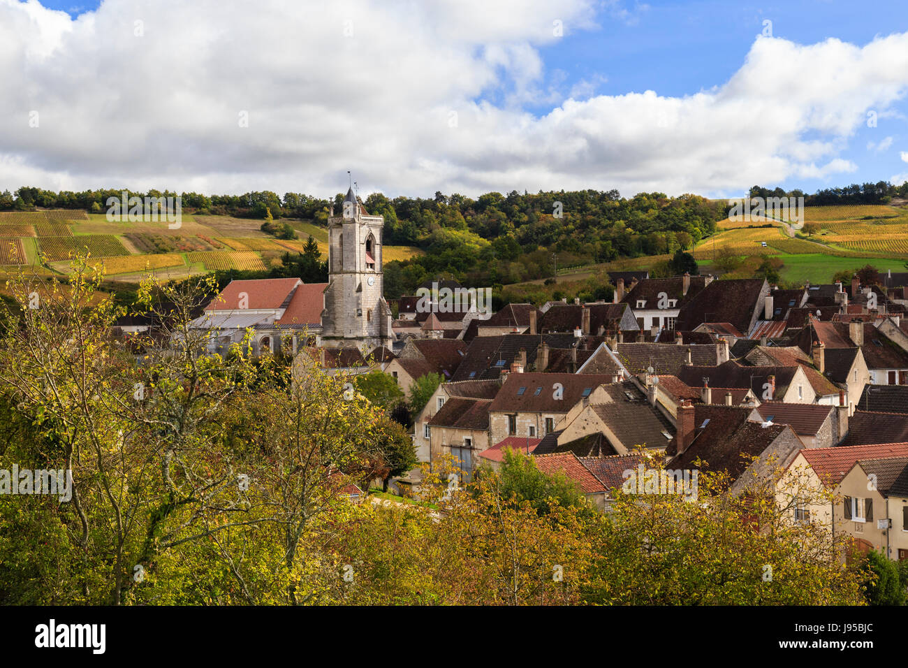 France, Yonne, Irancy and the vineyard fall Stock Photo - Alamy