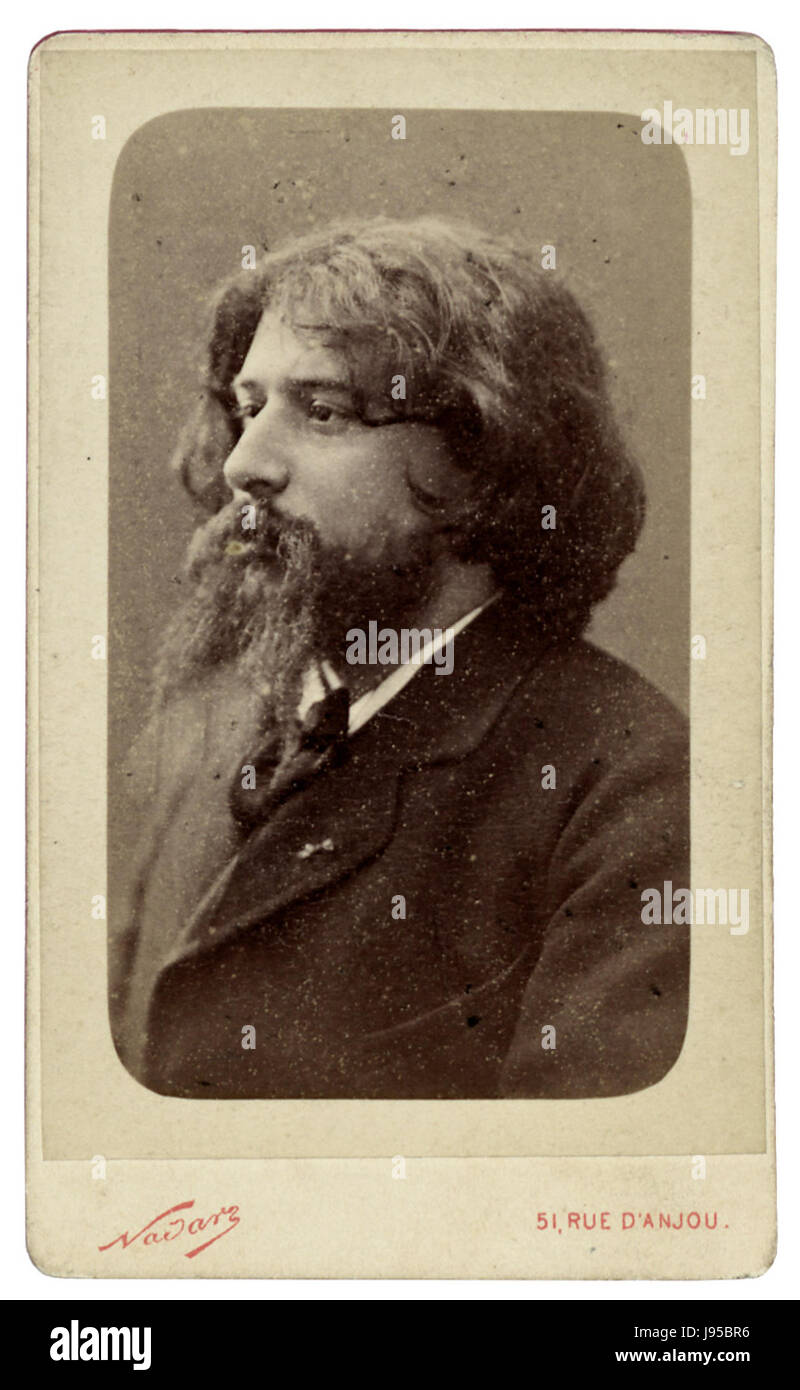 The photograph of Alphonse Daudet, taken by the famous French ...