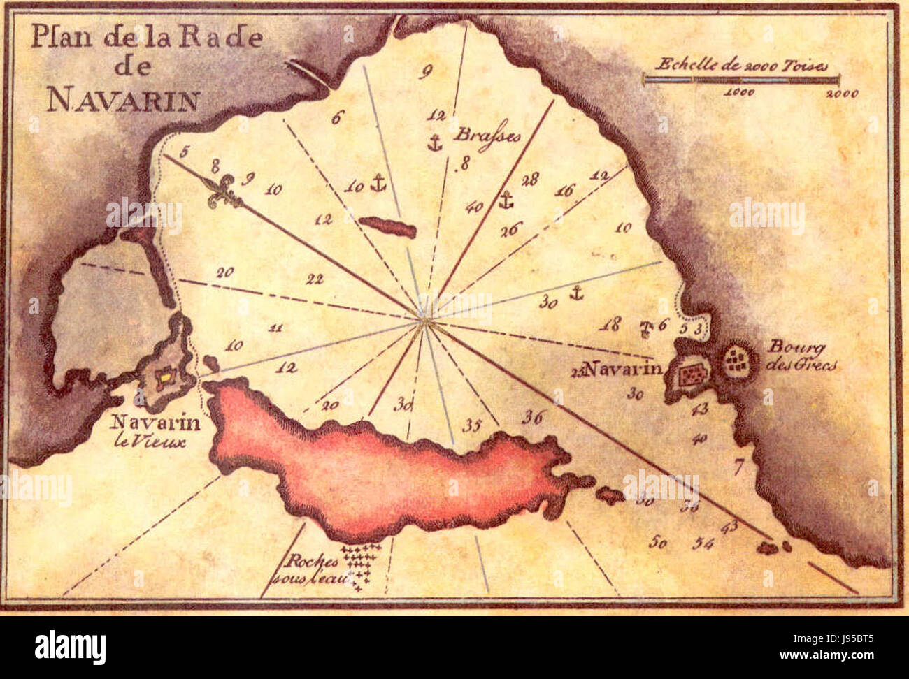 The Navarino Chart is a historical naval map depicting the Battle of ...