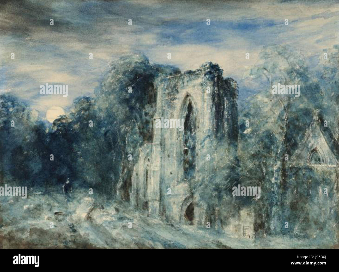 'Netley Abbey by Moonlight' is a painting by John Constable, created in ...