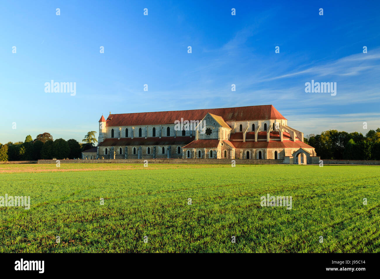 France, Yonne, Pontigny, Cistercian abbey of Pontigny, the church Stock ...