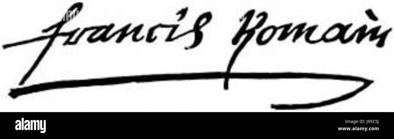 The signature of Francis Romain is a personal mark, reflecting the ...