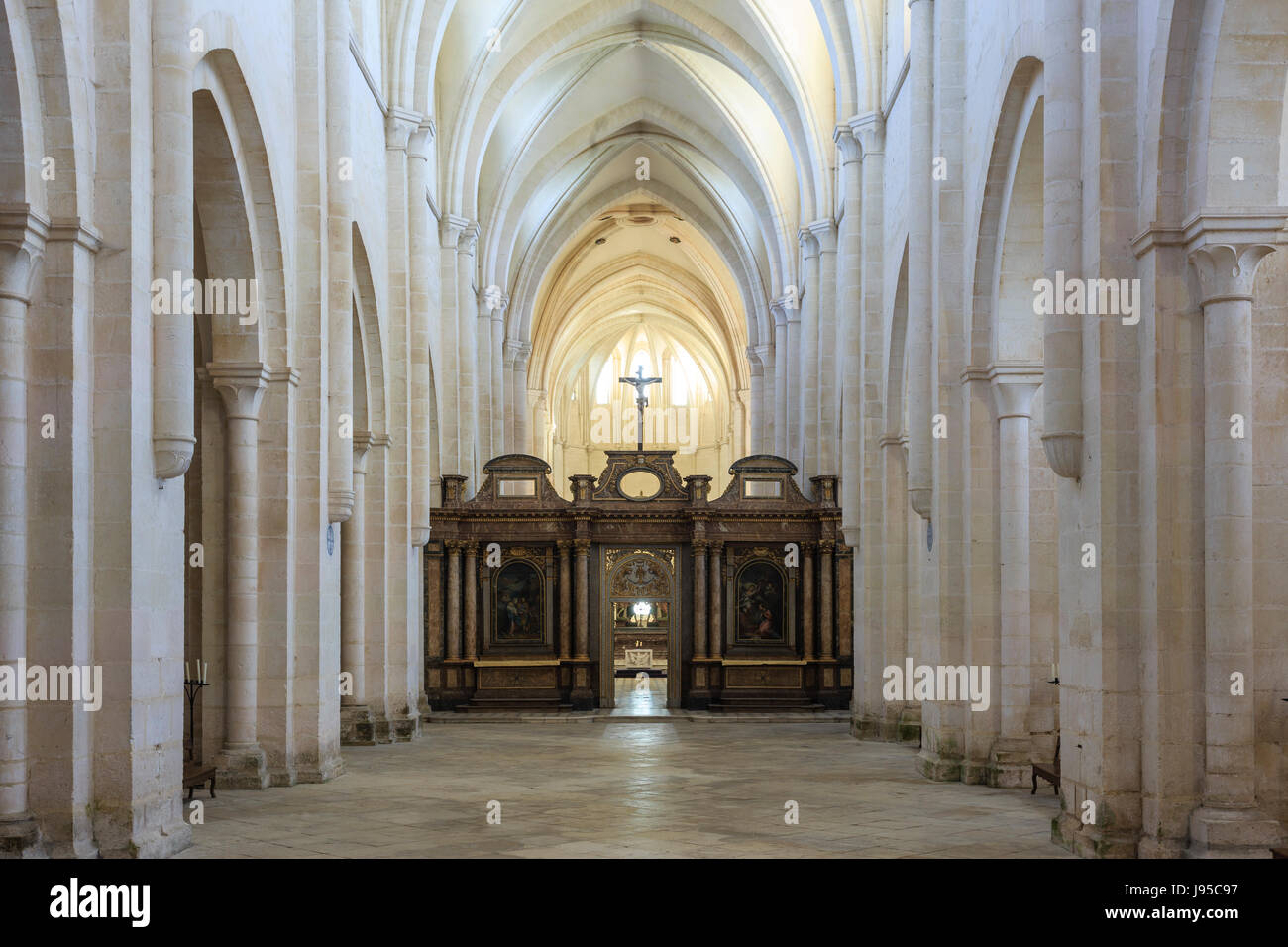 France, Yonne, Pontigny, Cistercian abbey of Pontigny, the church, the ...