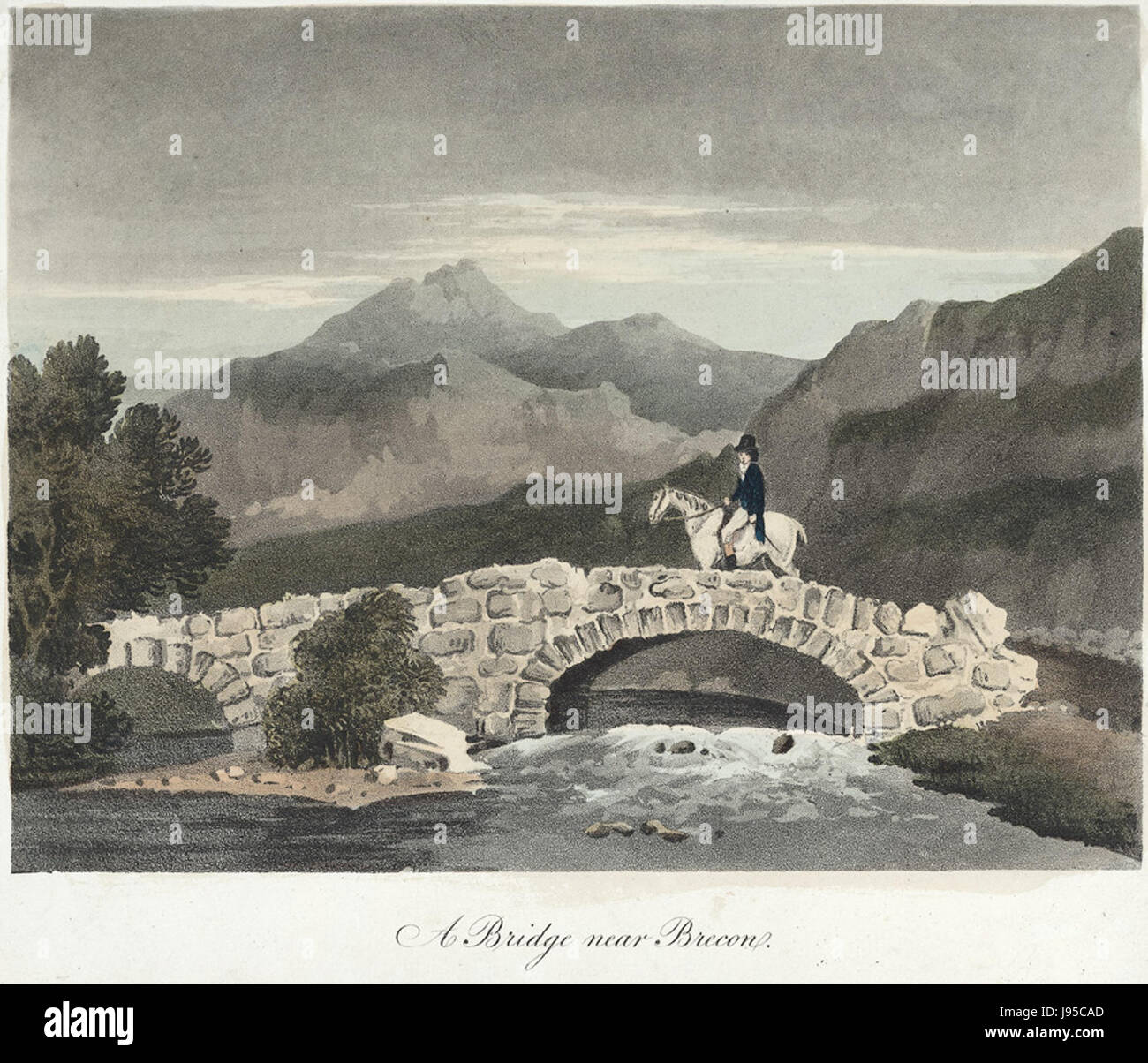 A scenic photograph of a bridge near Brecon, Wales, showcasing its ...