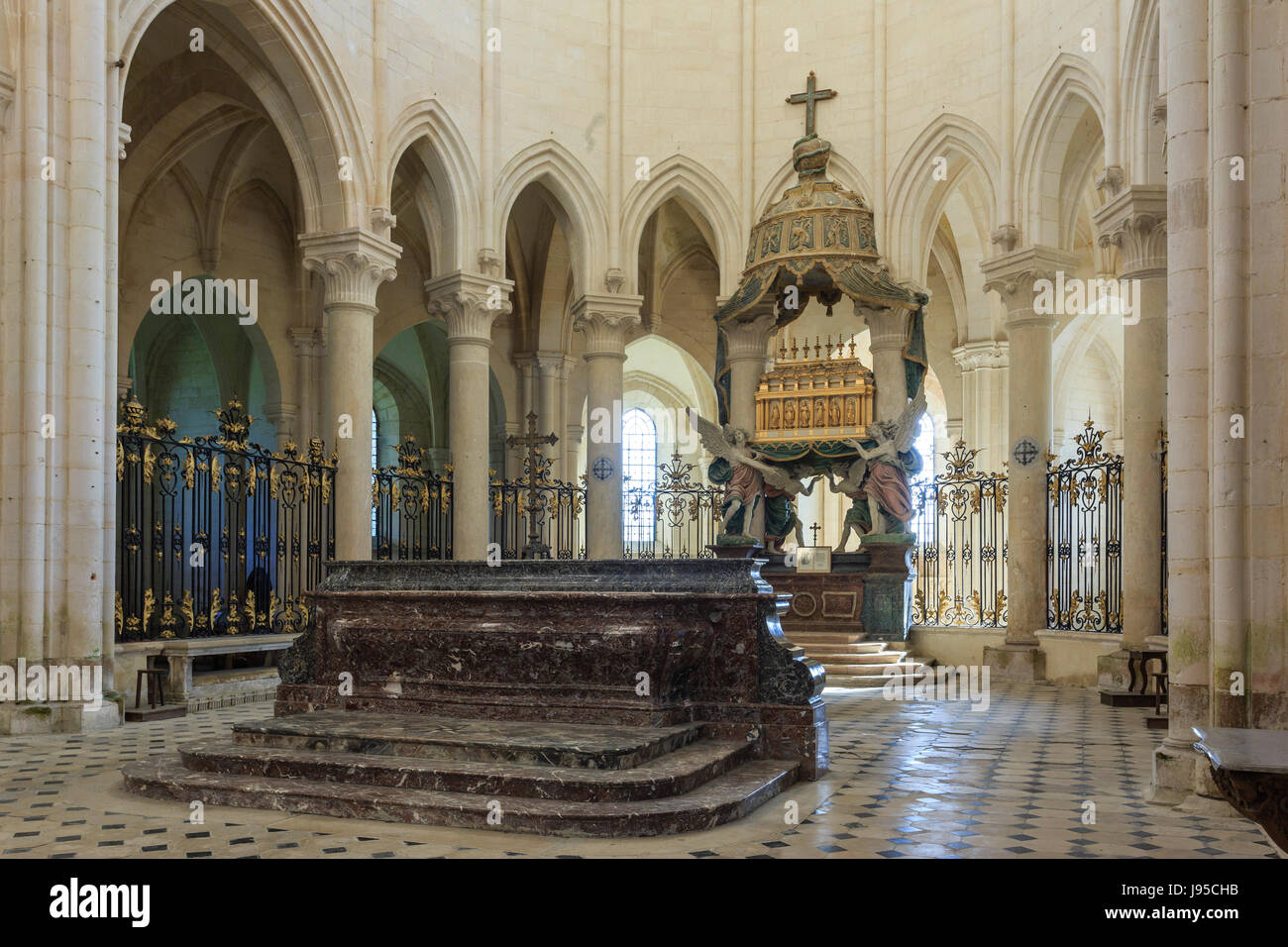 France, Yonne, Pontigny, Cistercian abbey of Pontigny, the church, the ...