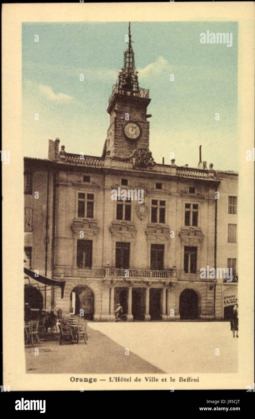 The 'Orange HÃ´tel de Ville' refers to the city hall of Orange, a town ...