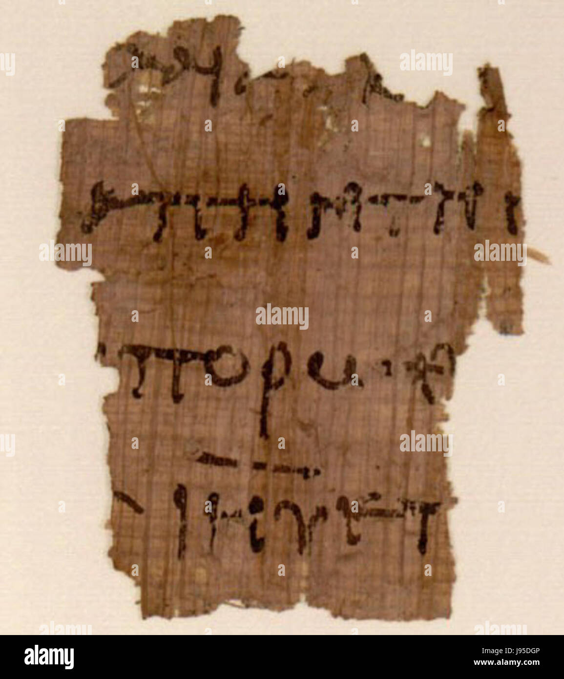 This title references a fragment of a biblical manuscript, specifically ...