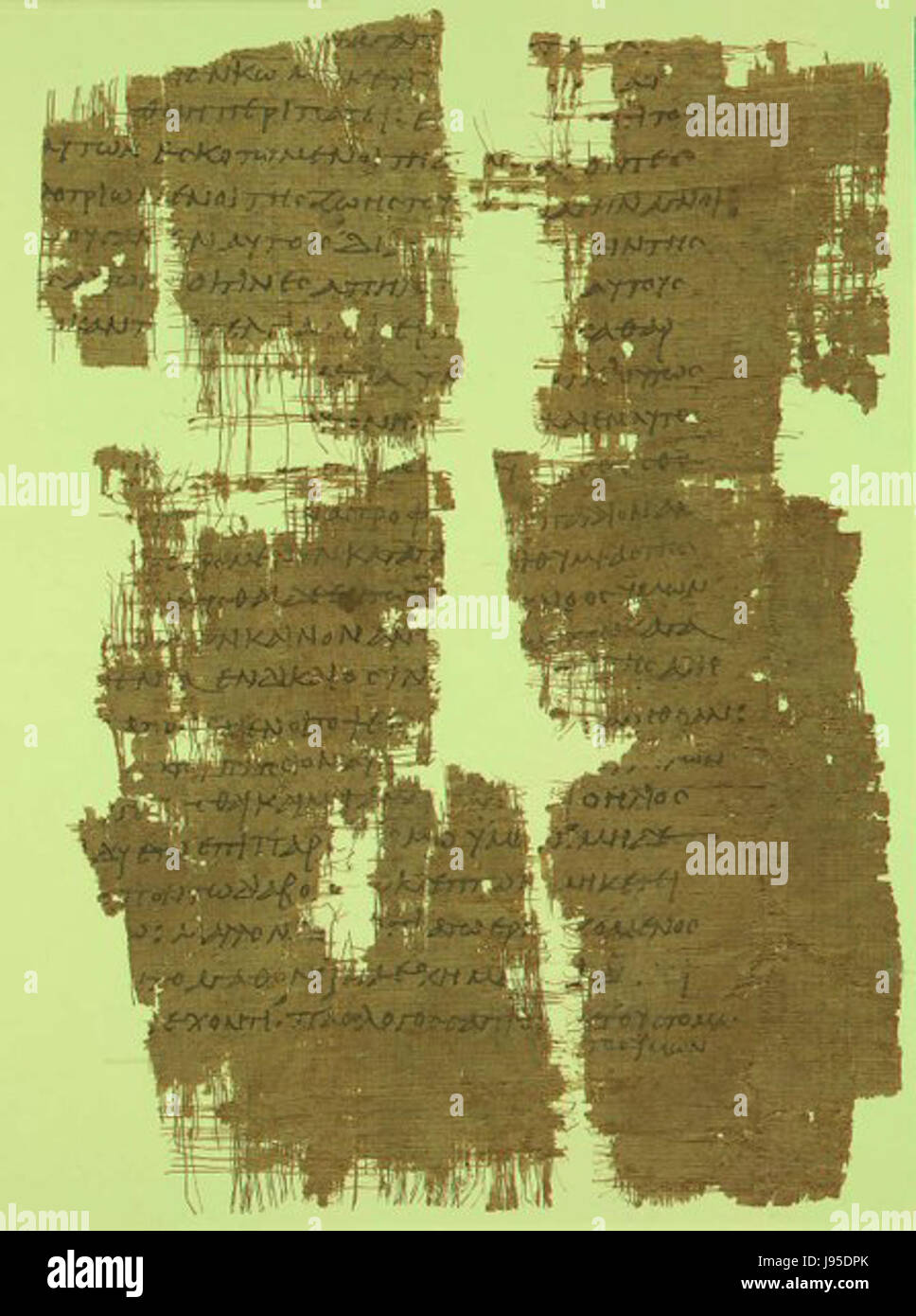 Papyrus 49 Verso is a fragment of an ancient manuscript, part of the ...