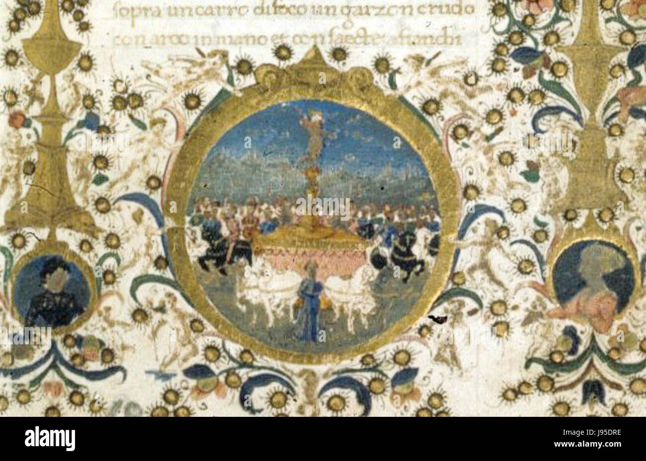 Italian Renaissance manuscript illumination from Petrarch's 'Canzoniere ...