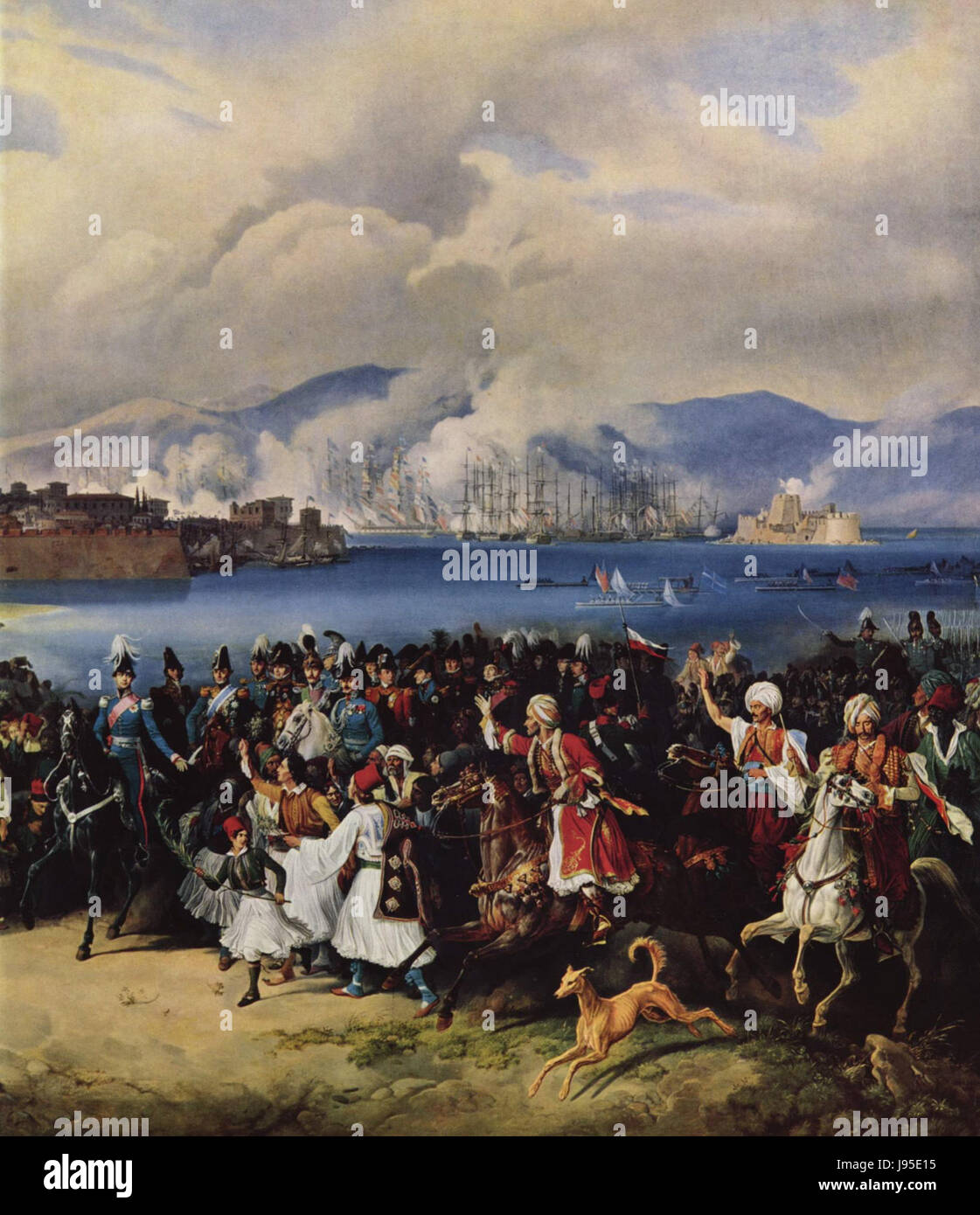 A work by Peter von Hess, a German painter, likely depicting historical ...