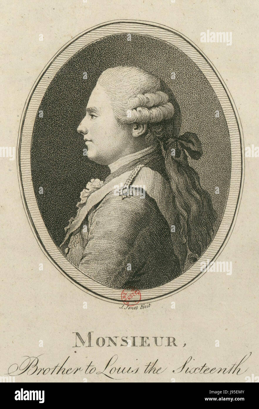 The portrait of Louis XVIII of France, painted by Jones in 1794 ...