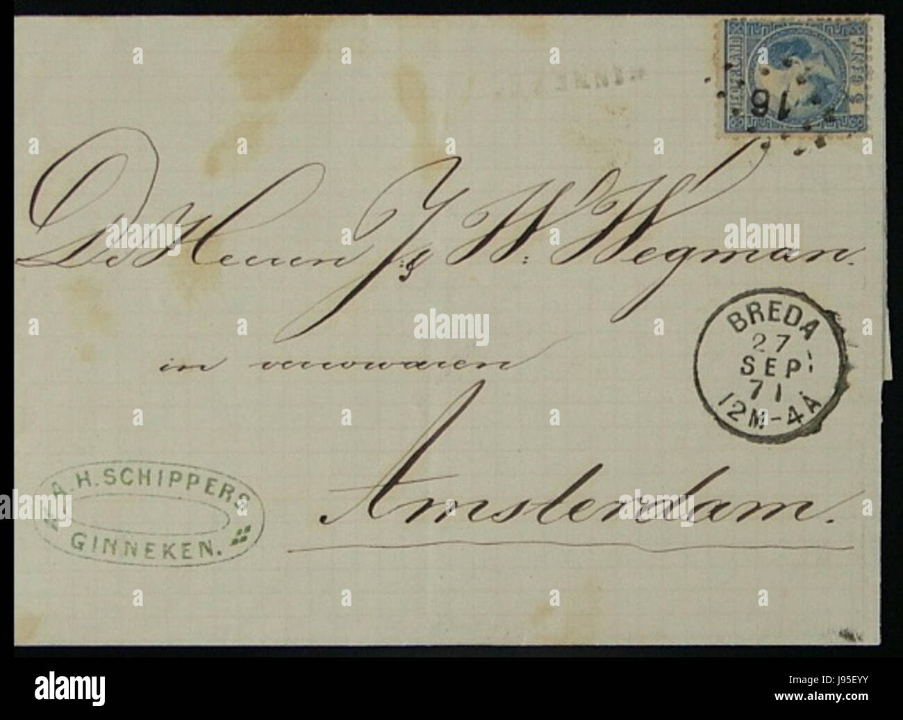 The 1871 N7II letter from the Netherlands documents historical ...