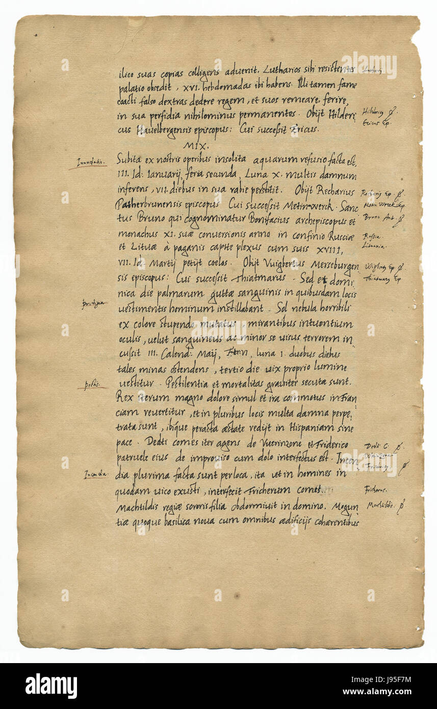 The Quedlinburger Annalen is a historical manuscript from the Middle ...