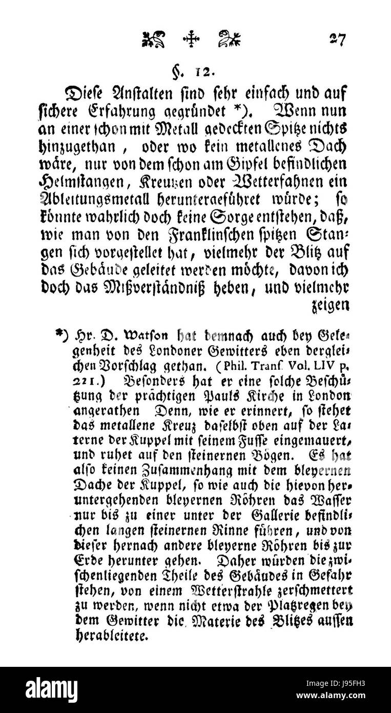This work by Hermann Samuel Reimarus discusses the cause of lightning ...