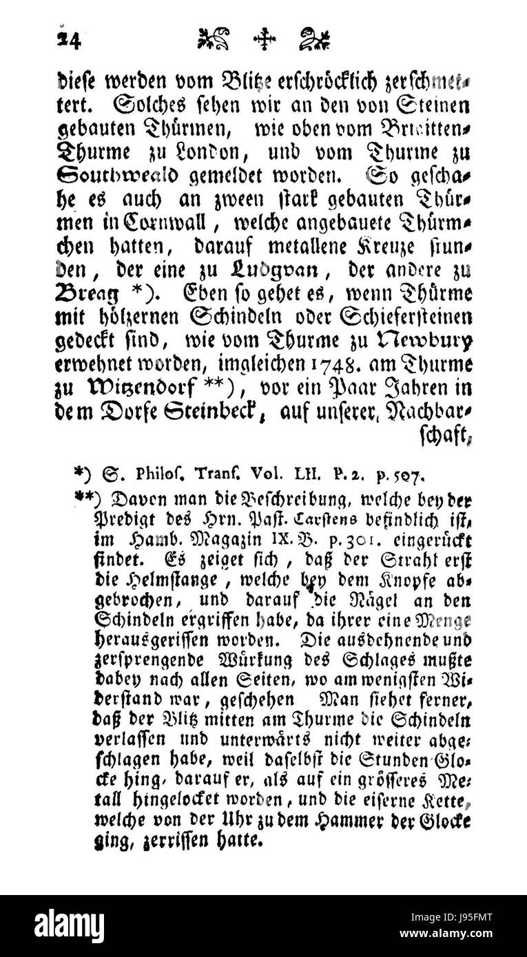 Reimarus's work, 'Ursache des Einschlagens vom Blitze', explores the ...