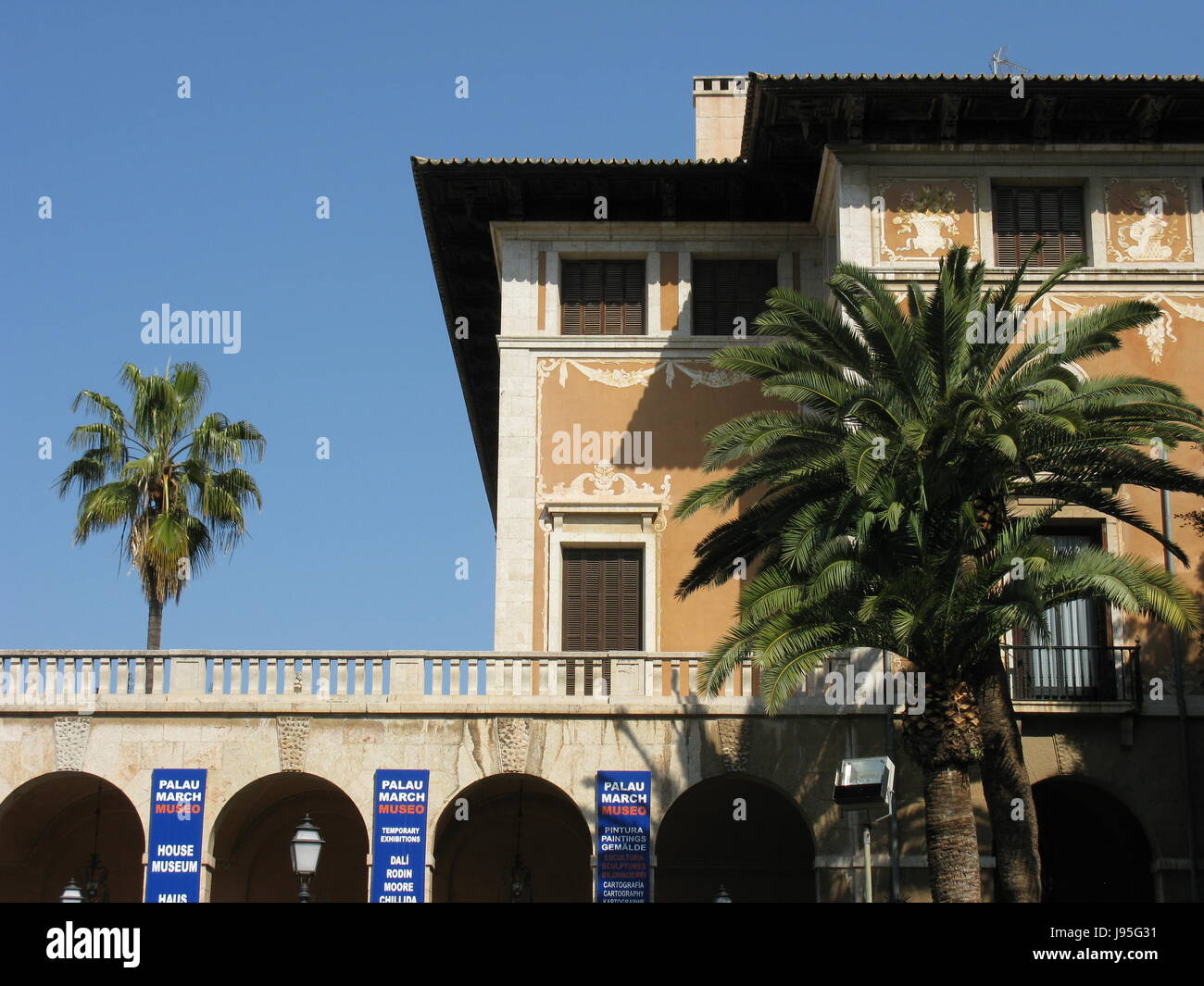 story, city, town, mallorca, spain, museum, facade, style of ...