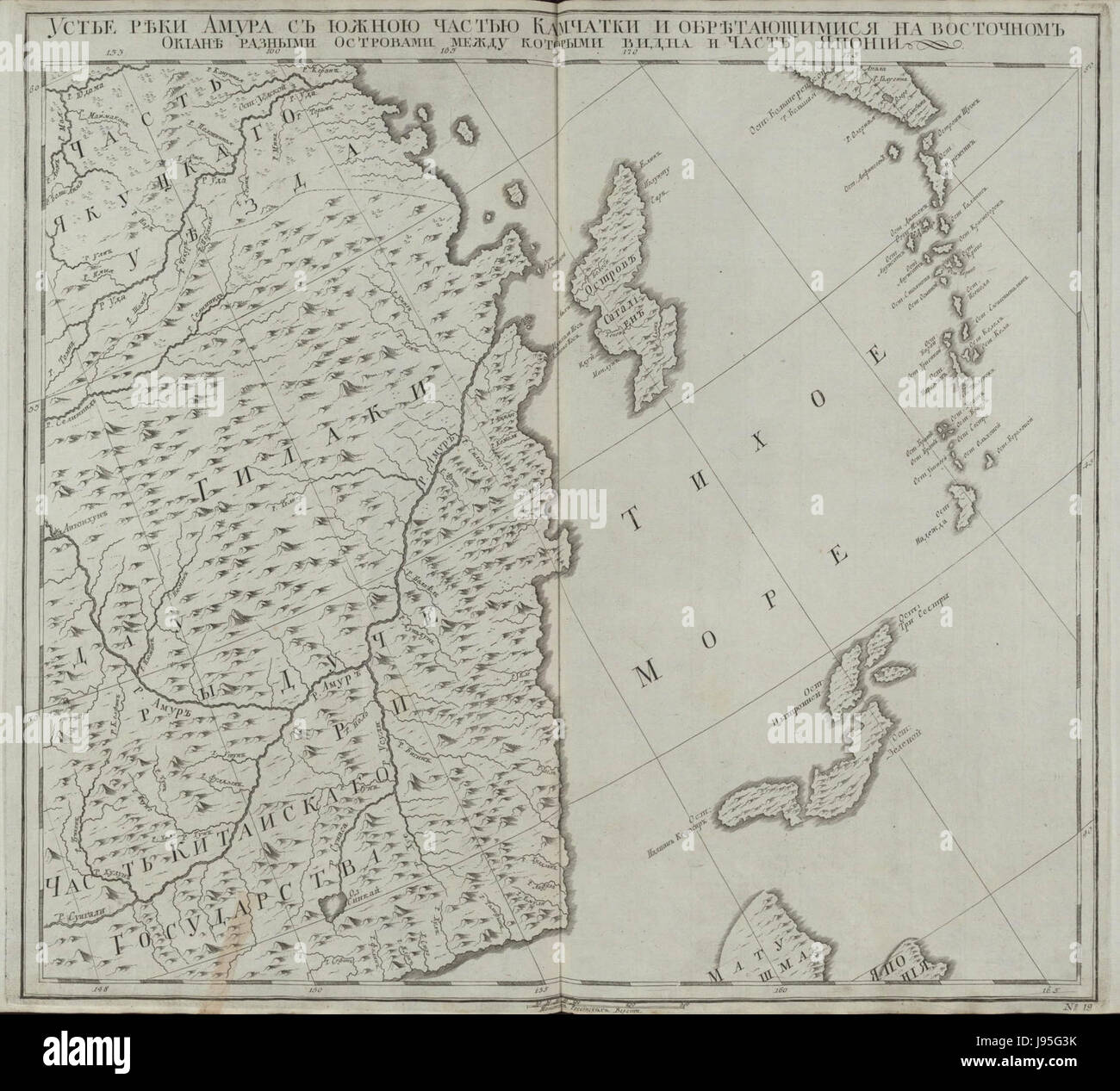 Russian Empire 1745 (Map XIX Stock Photo - Alamy