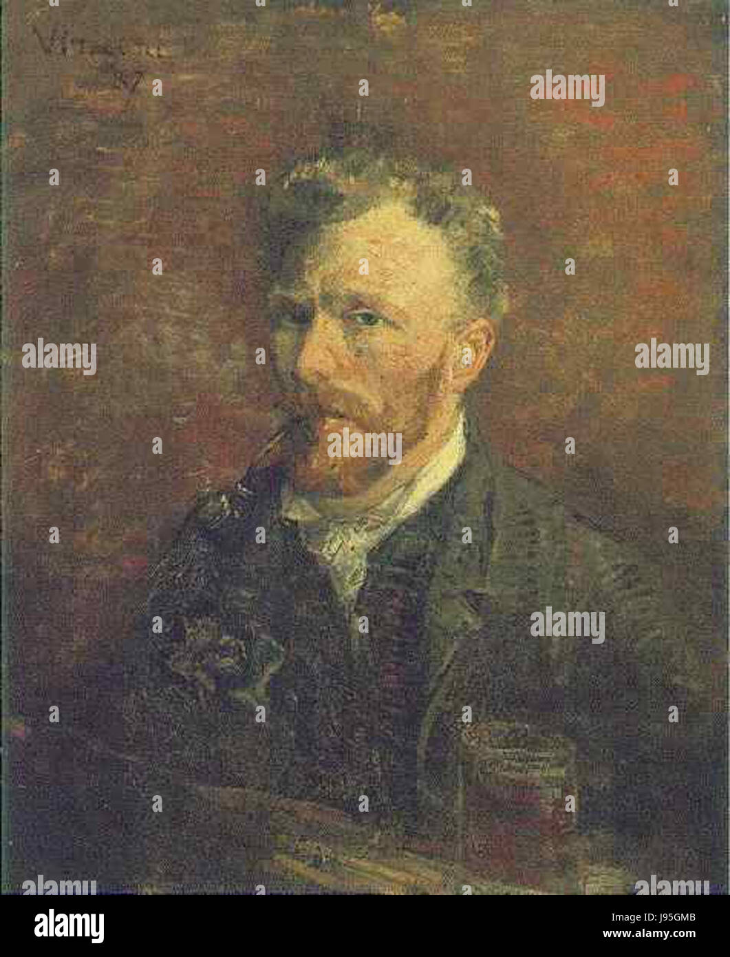 Self Portrait with Pipe and Glass28 Stock Photo - Alamy