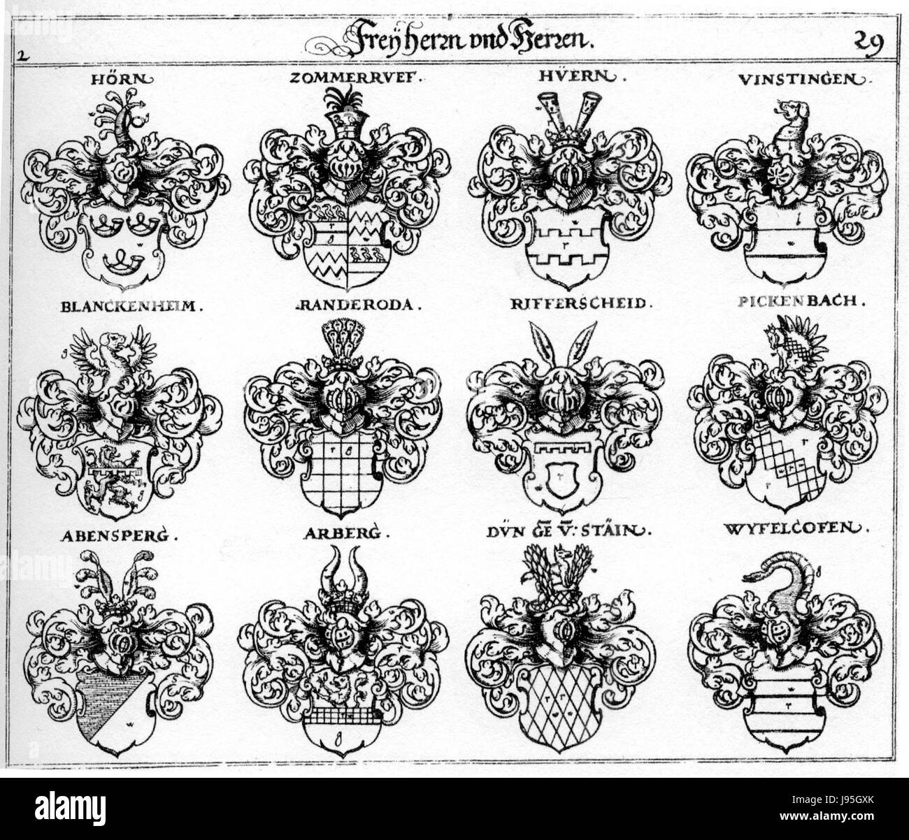 German heraldic symbols Black and White Stock Photos & Images - Alamy