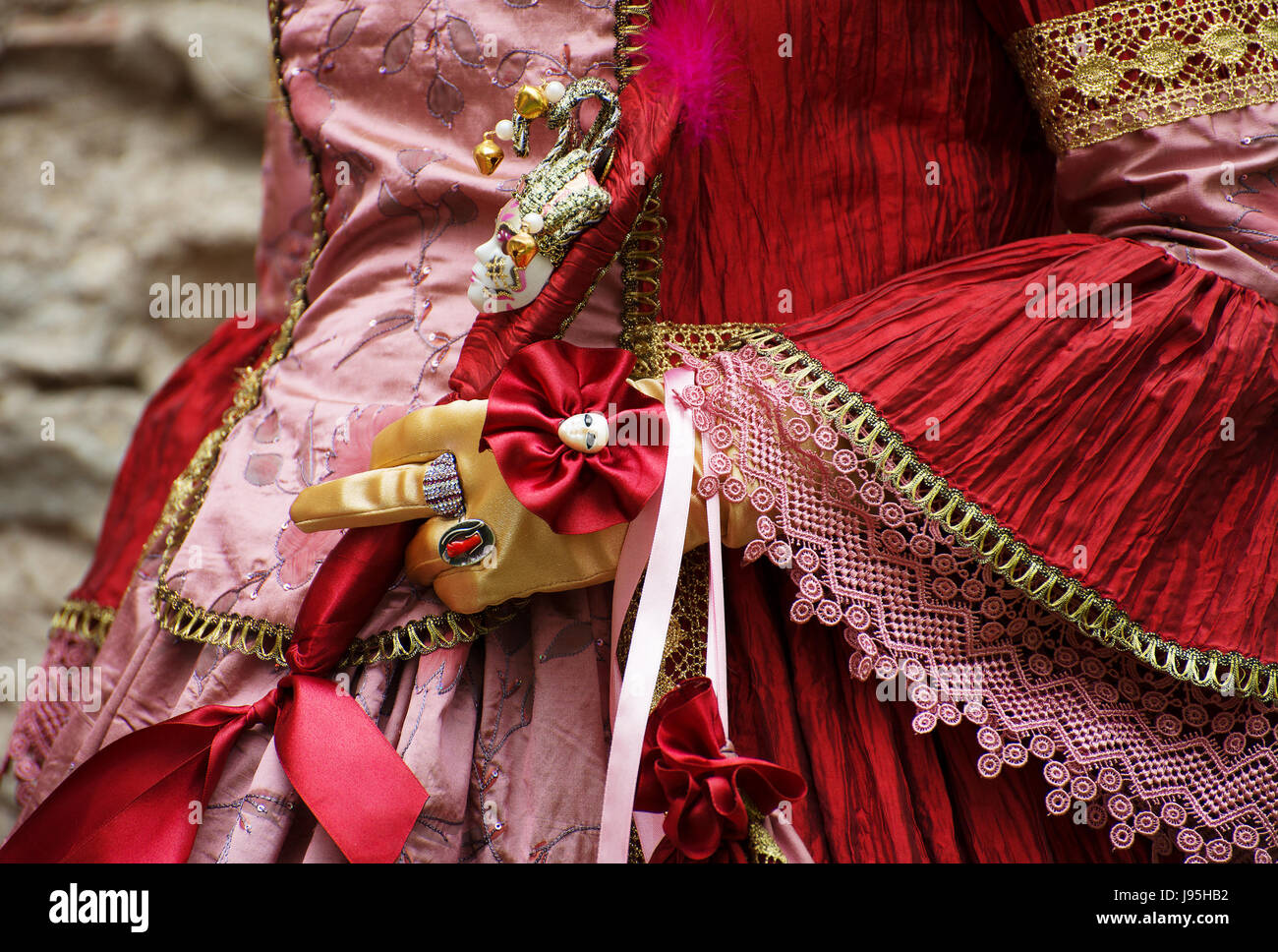 Women's hands in gloves and medieval dress Stock Photo - Alamy