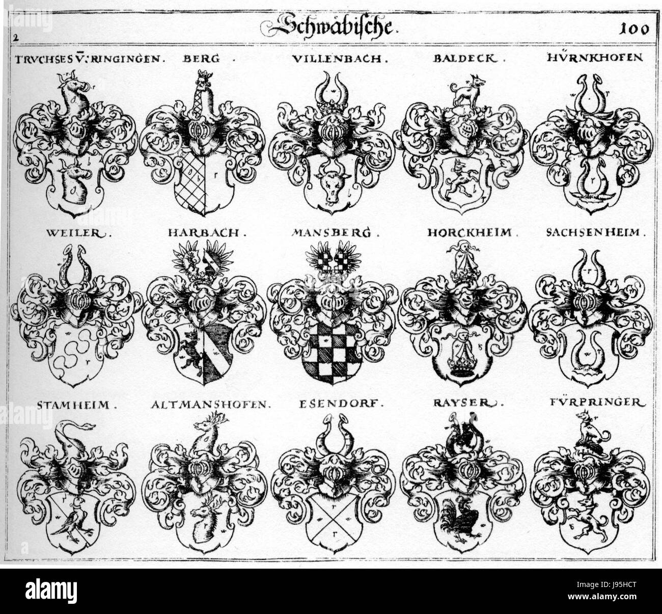 The Siebmacher 1701-1705 B100 is a heraldic work that catalogs noble ...