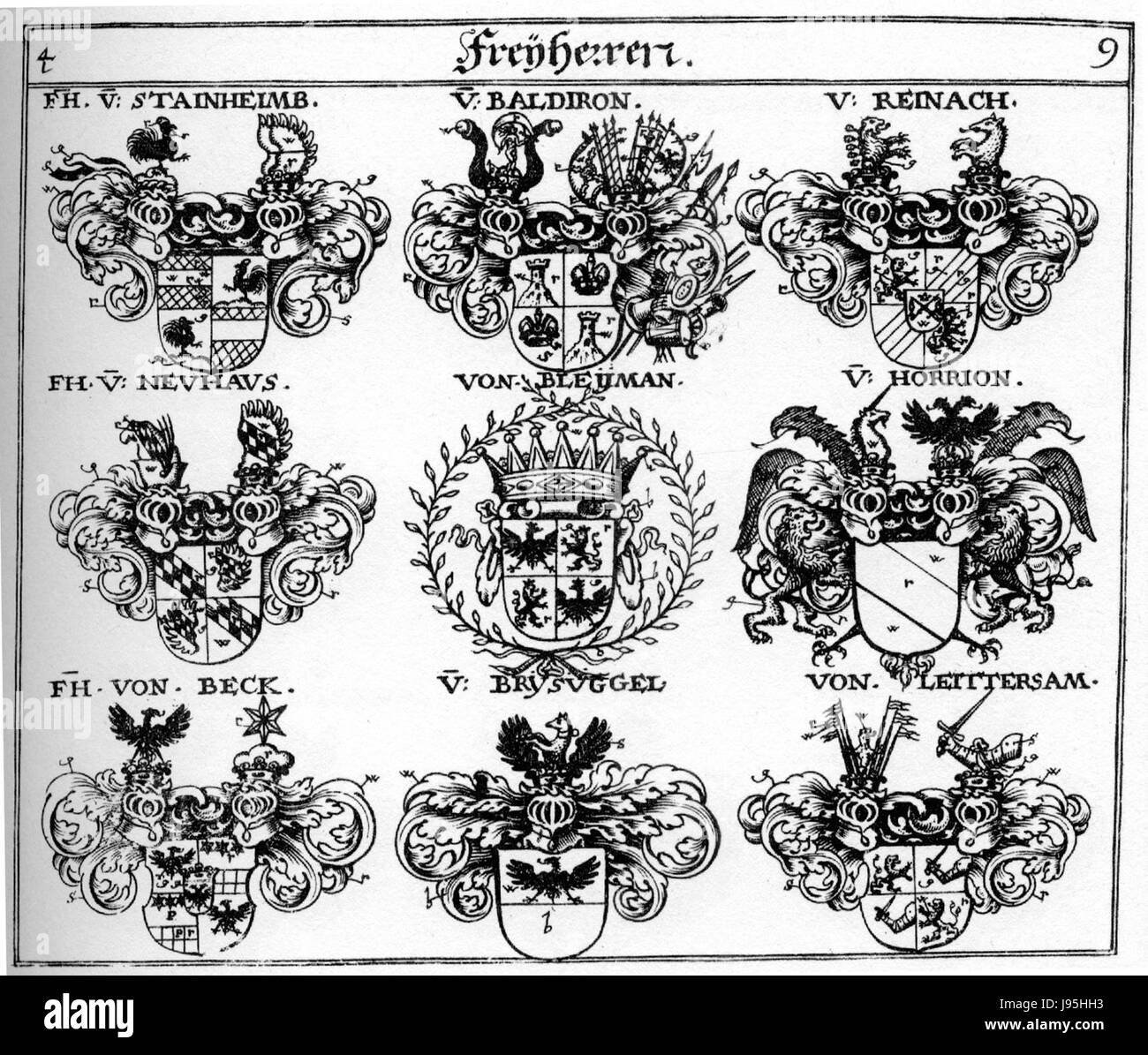 An illustration from Siebmacher's heraldic book, published between 1701 ...