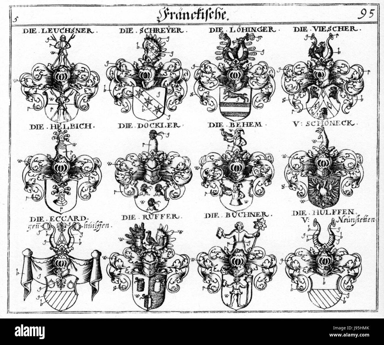 The Siebmacher coat of arms, dated between 1701 and 1705, is a detailed ...