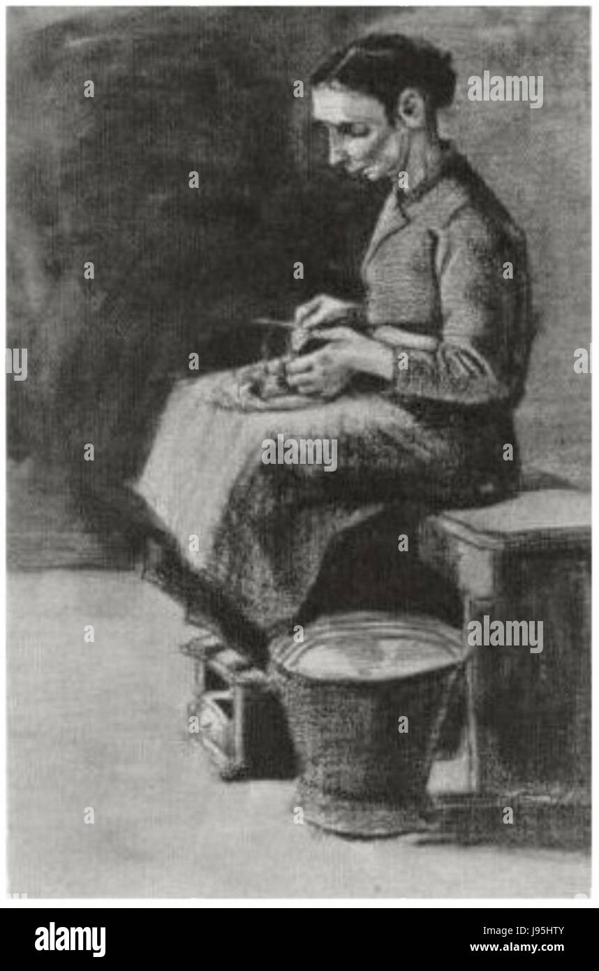 'Peeling Potatoes' (F1053a) by Vincent van Gogh is a famous painting ...