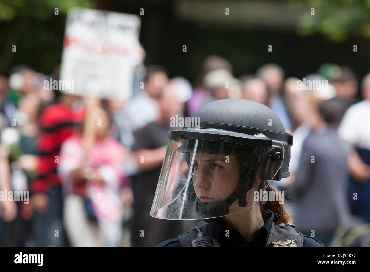 Heavy police presence pro hi-res stock photography and images - Alamy