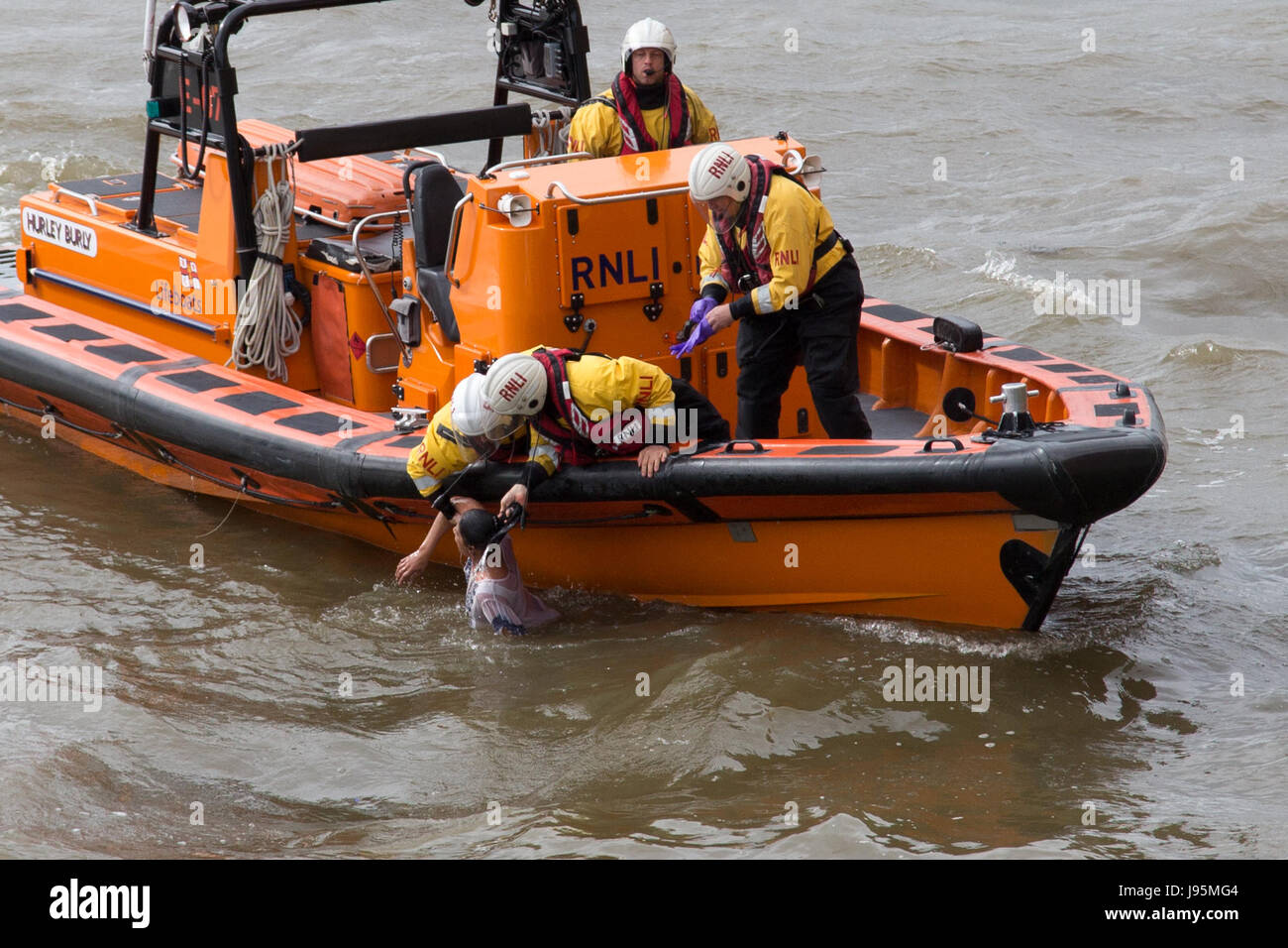 Westminster, London, UK. 5th June, 2017. RNLI crew from the Tower ...