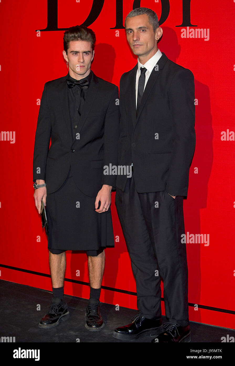 Designer David Delfin and boyfriend Pelayo Diaz during act of firm ... Designer David Delfin and boyfriend Pelayo Diaz during act of firm ...