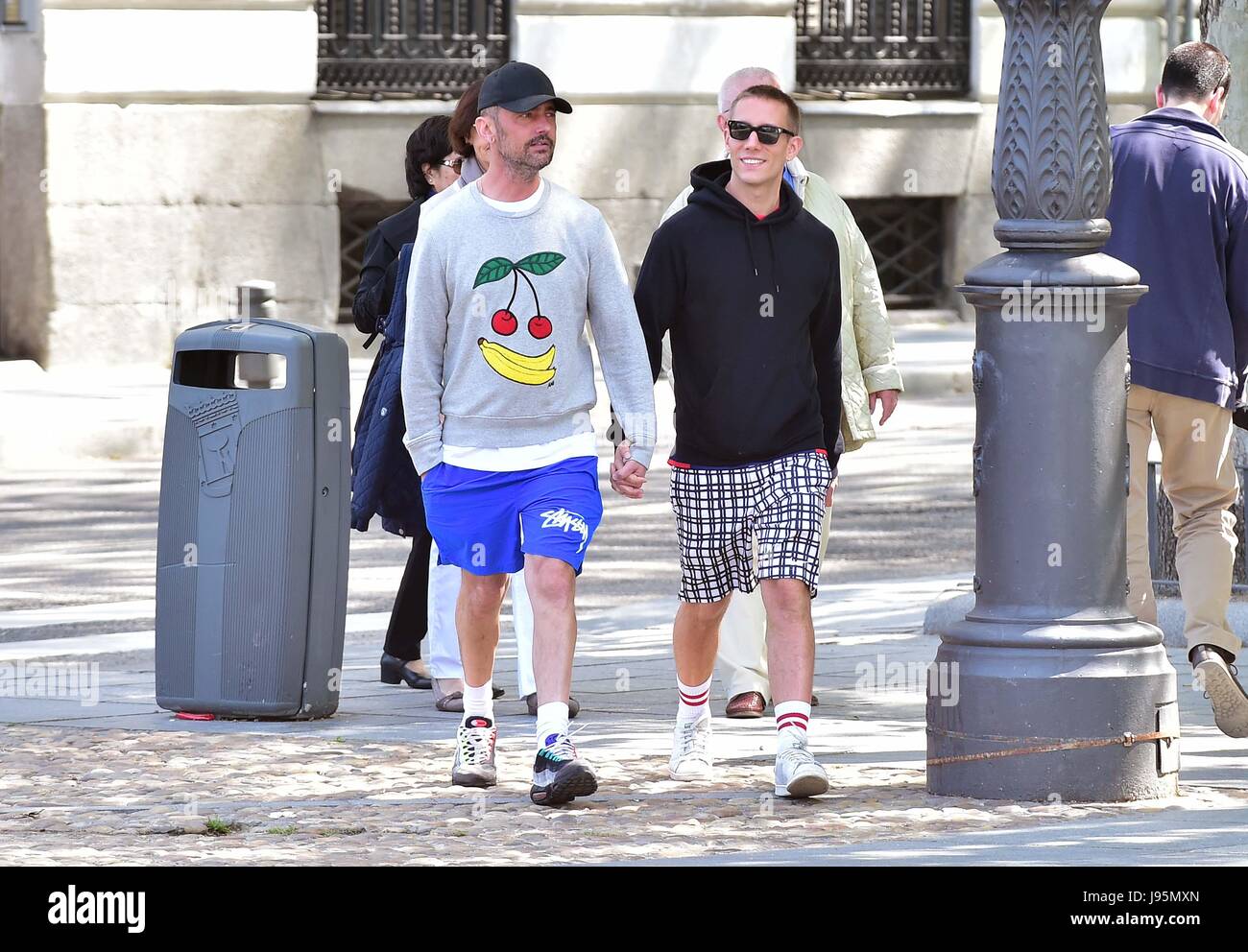 Designer David Delfin and boyfriend Pablo Saez strolling in Madrid ... Designer David Delfin and boyfriend Pablo Saez strolling in Madrid ...