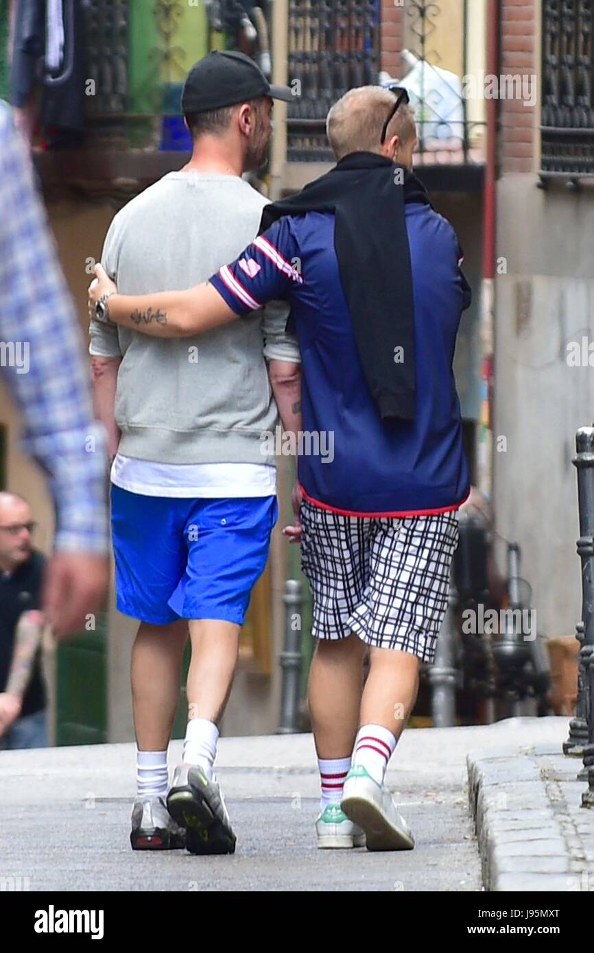 Designer David Delfin and boyfriend Pablo Saez strolling in Madrid ... Designer David Delfin and boyfriend Pablo Saez strolling in Madrid ...