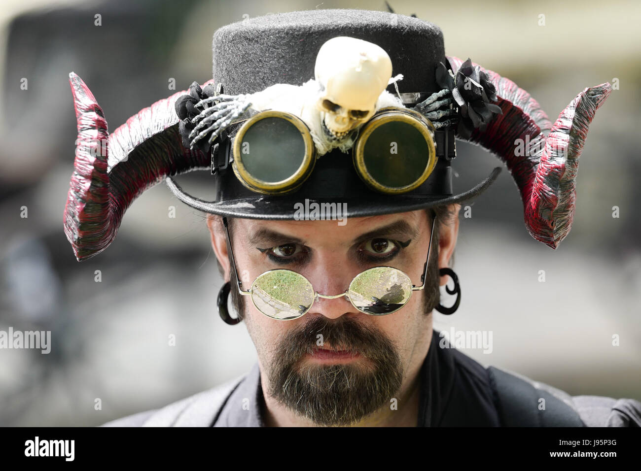 Goth festival gotik wave treffen leipzig germany hi-res stock ...