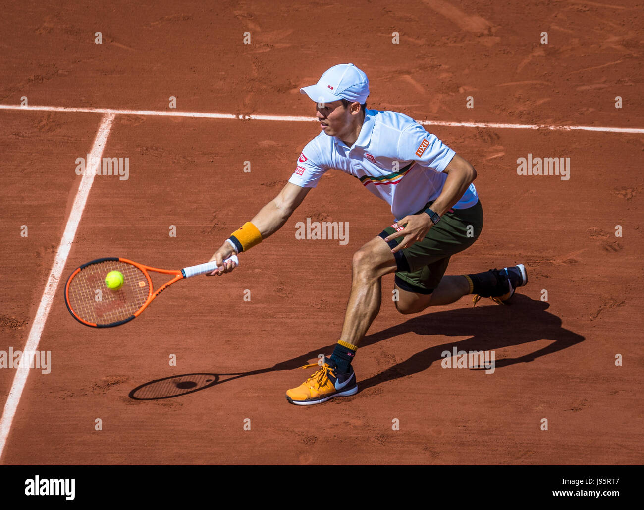 Paris, France. 5th June, 2017. Tennis, French Open, Roland Garros, Kei ...