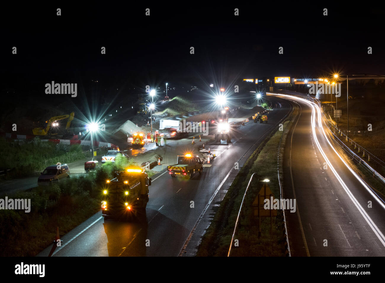 M6 motorway construction hi-res stock photography and images - Alamy