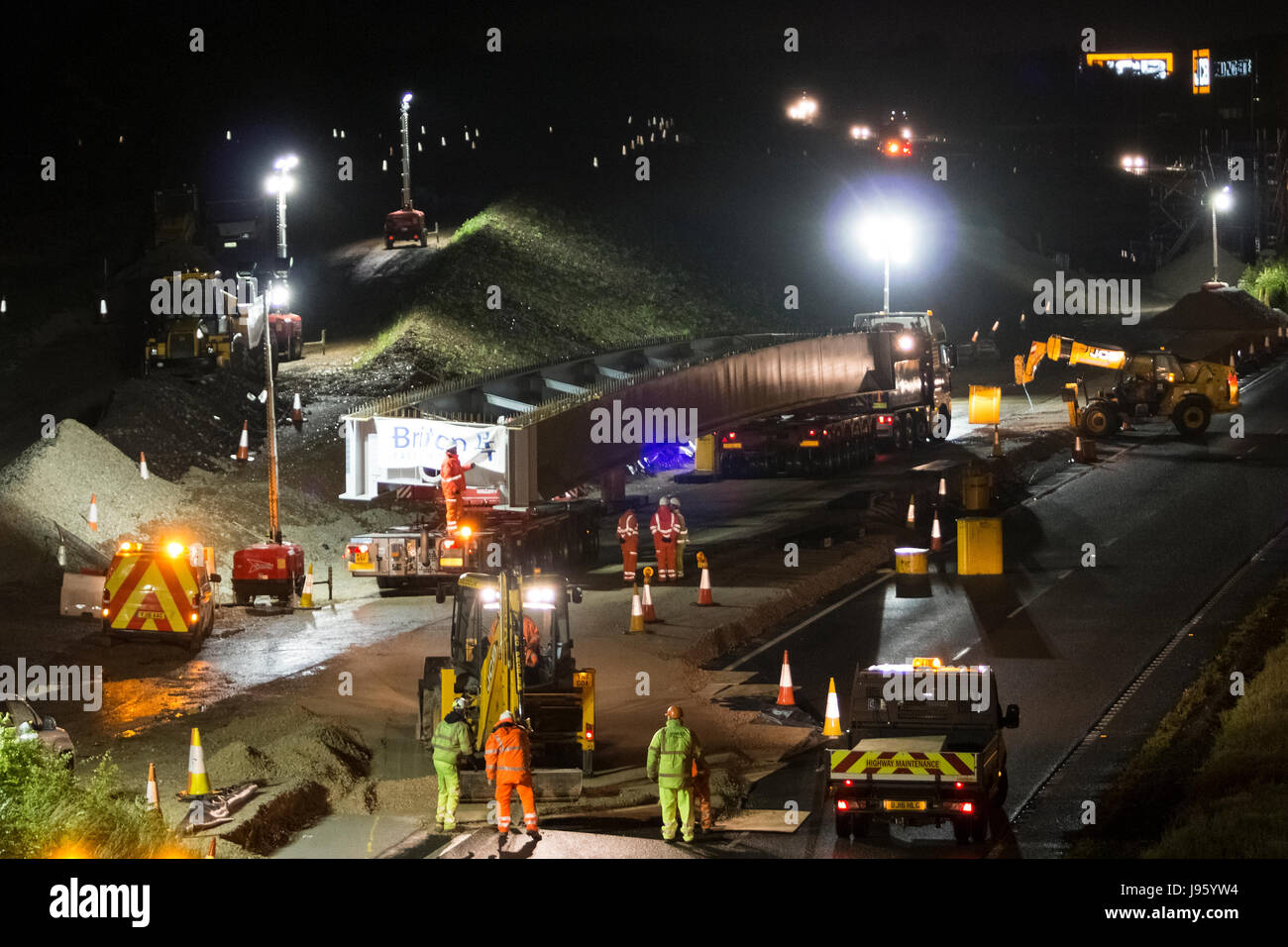 M6 motorway construction hi-res stock photography and images - Alamy