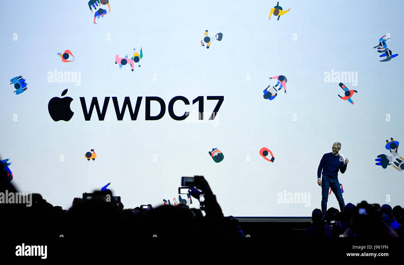 San Jose. 6th June, 2017. Apple's Chief Executive Officer (CEO) Tim ...
