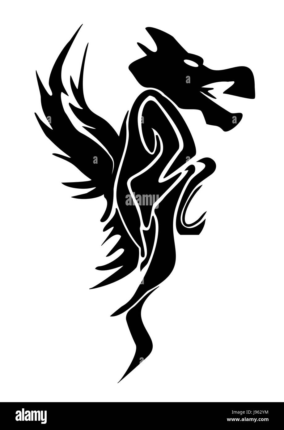 Dragon sign Black and White Stock Photos & Images - Alamy