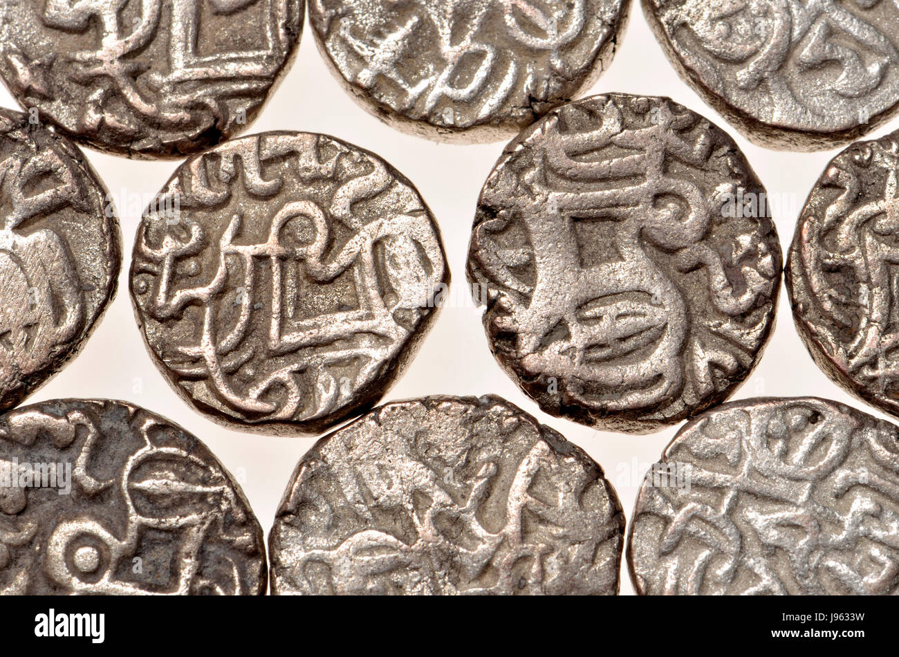 Medieval Indian silver Jitah Bull and Horseman coins, c850-1000 AD ...