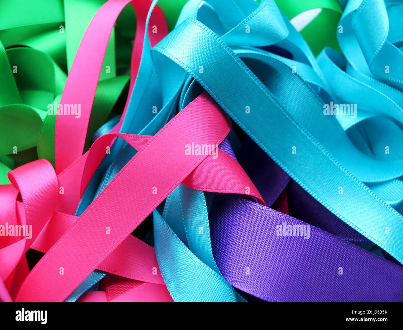 Colorful ribbons over white background, design element Stock Photo - Alamy