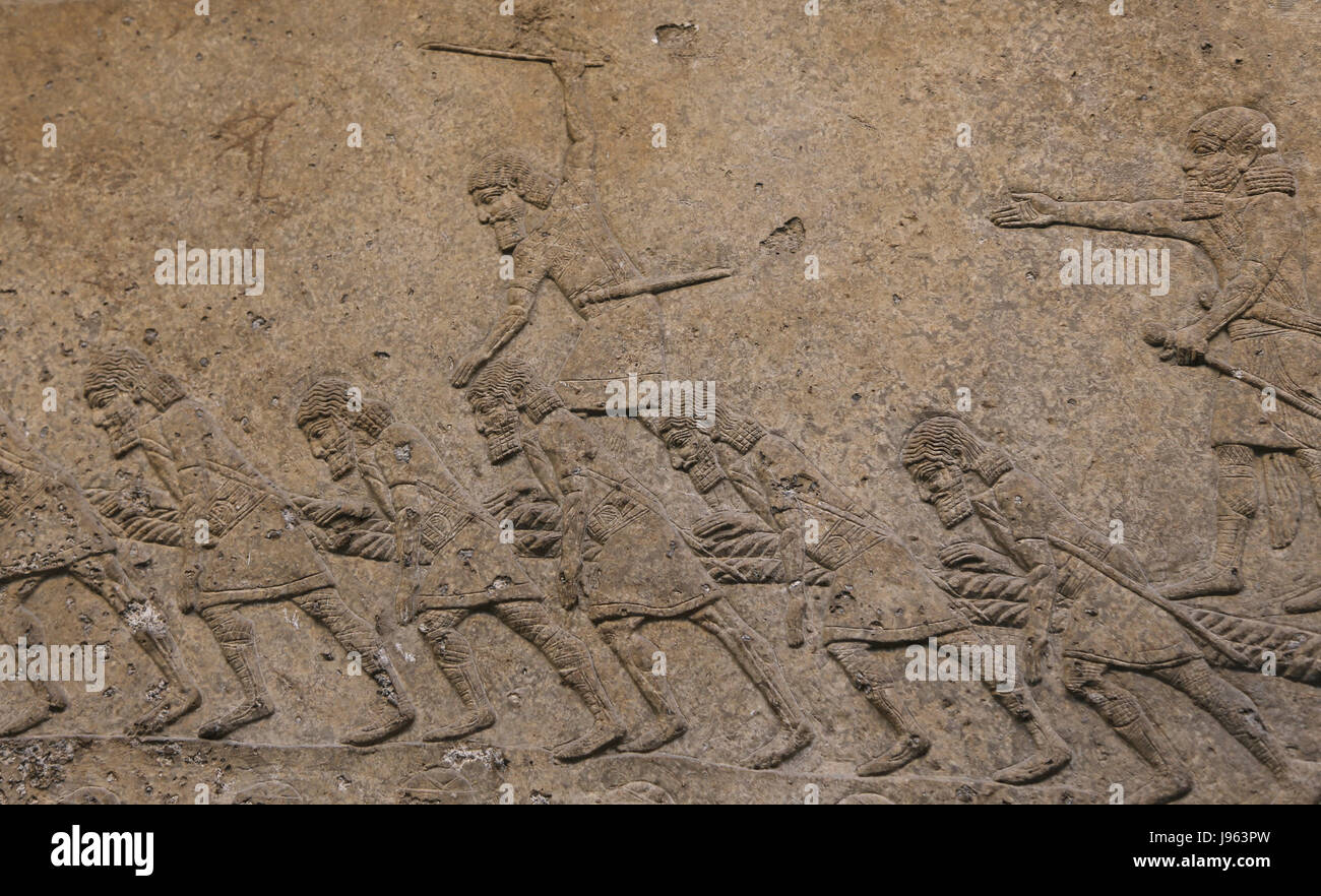 Assyrian, 640-620 BC. Nineveh, South-West Palace Court VI. Approaching ...