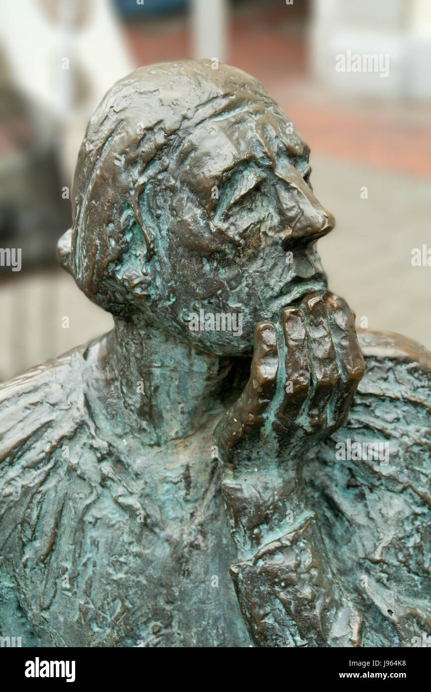 meditative, statue, sculpture, frightened, concern, worried, worry ...